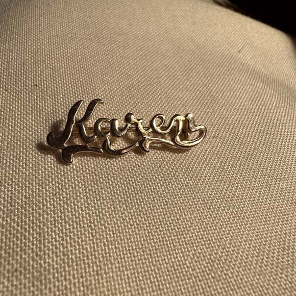 Source Unknown | Jewelry | Name Pin Cursive Karen In Gold Tone | Poshmark